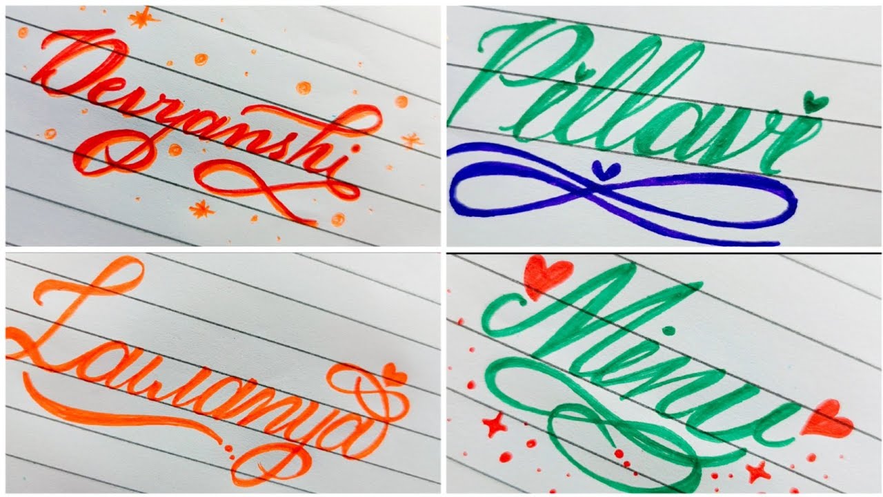 Calligraphy name writing | satisfying video. Comment your Name ...