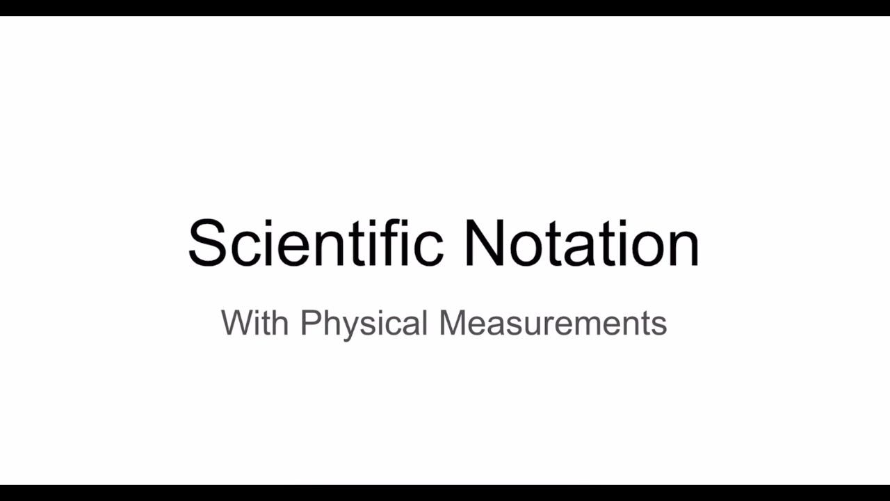 Scientific Notation - YouTube