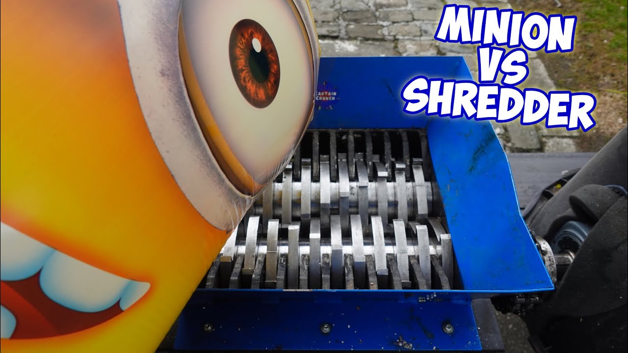 SHREDDER vs GIANT INFLATABLE MINION - YouTube