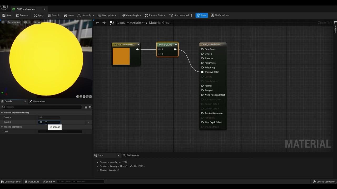 025 Emissive Color Material Tutorials Unreal Engine - YouTube