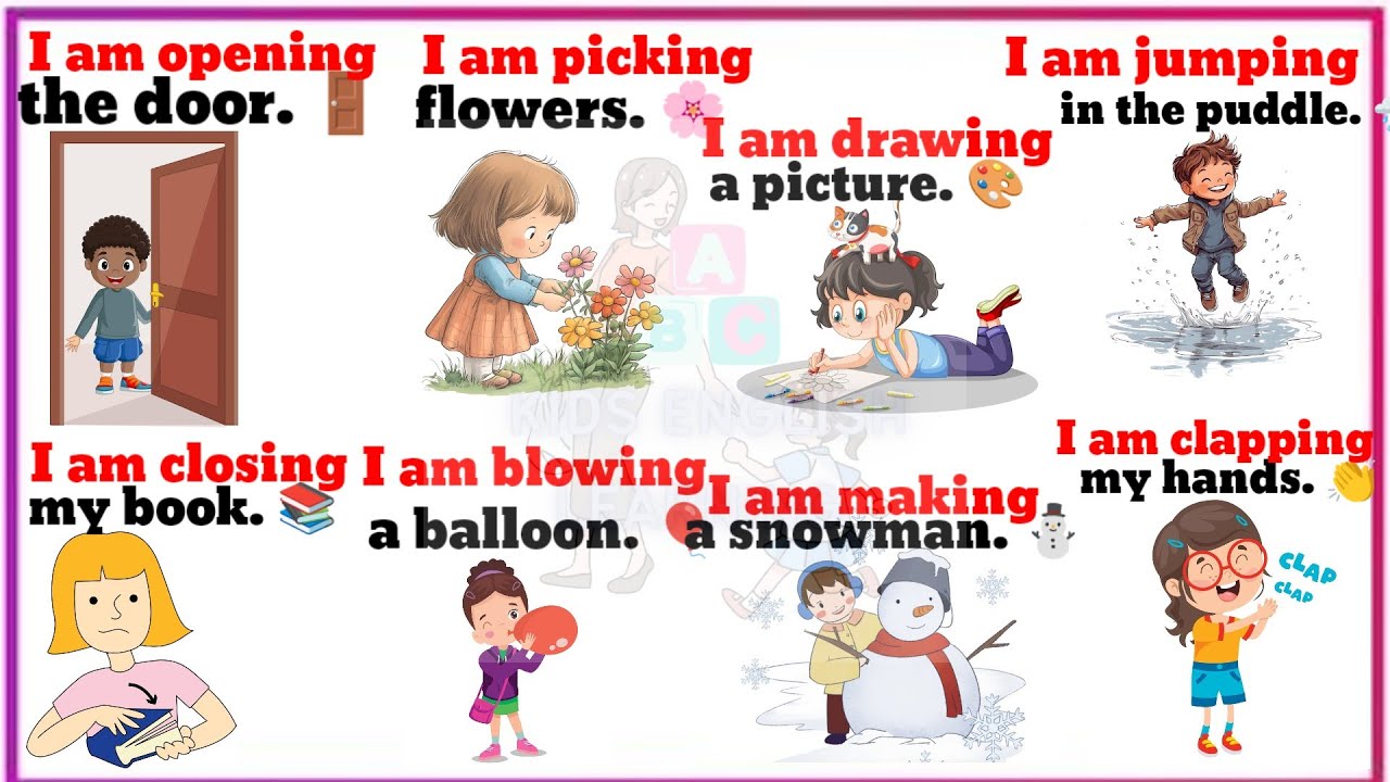 Daily Use "I am" Sentences for Kids | English Speaking Practice ...