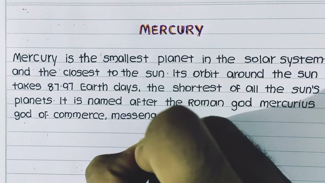 essay on mercury || Mercury essay in english || few lines on mercury ...