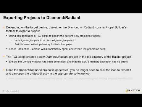 Lattice Propel Project Development Flows: Backend Flow Using Lattice Diamond or Lattice Radiant ...