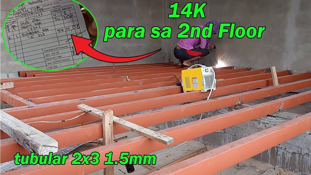 2nd Floor gawa sa metal | 2x3 tubular | metal stud installation | Tiny ...