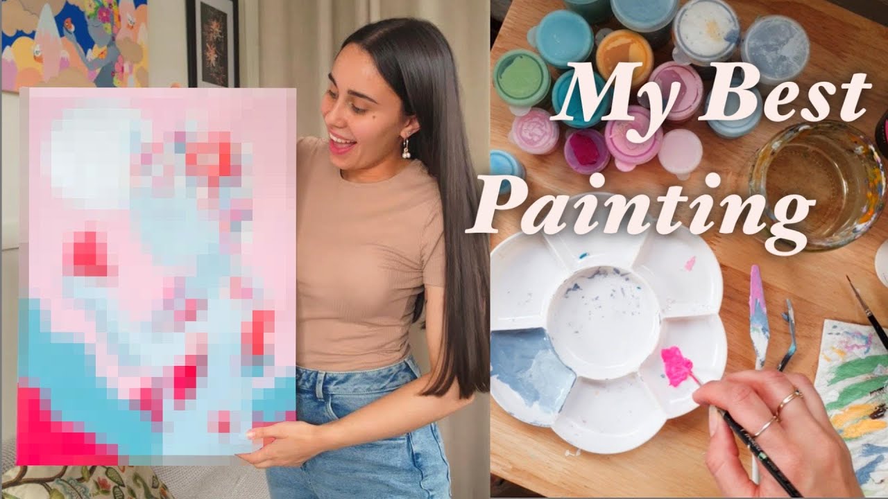 My Favourite Painting! Art Studio Vlog Part 2🌷Paint With Me🎨 - YouTube
