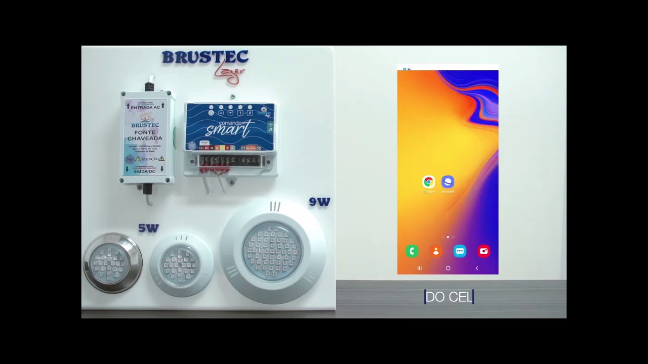 Comando Smart wi fi Brustec - Conexão com a sua rede - Controlador de led para piscina. - YouTube
