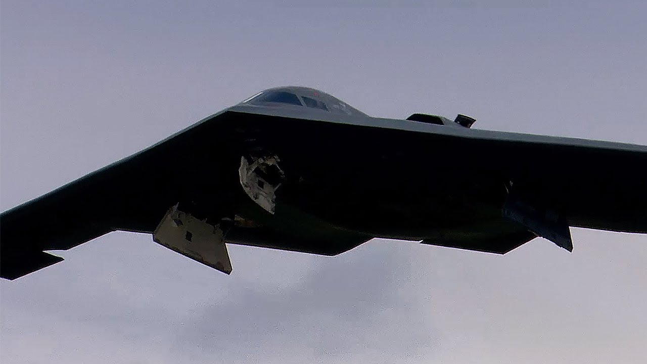 Two B-2 Spirits launch from RAF Fairford England - YouTube