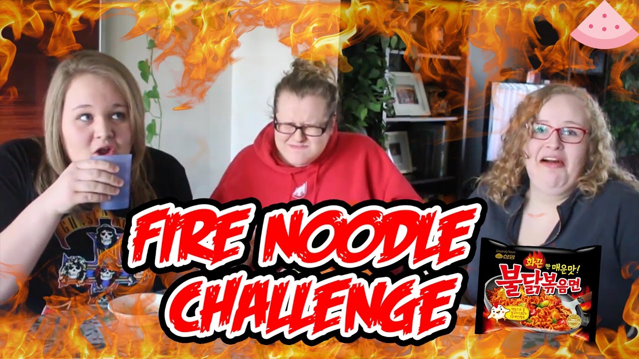 UNFAZED FIRE NOODLE CHALLENGE?!? | Try'Ems - YouTube