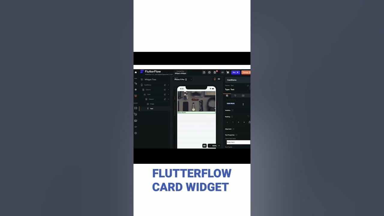 Flutterflow Card Widget Flutter Flutterflow Videotutorial Cardwidget Youtube