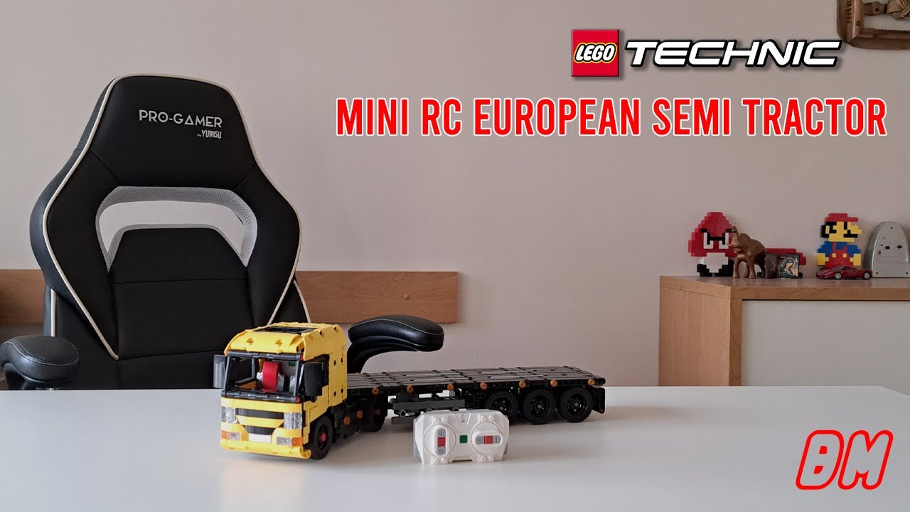Driving Lego Mini RC European Semi Tractor on my desk - YouTube