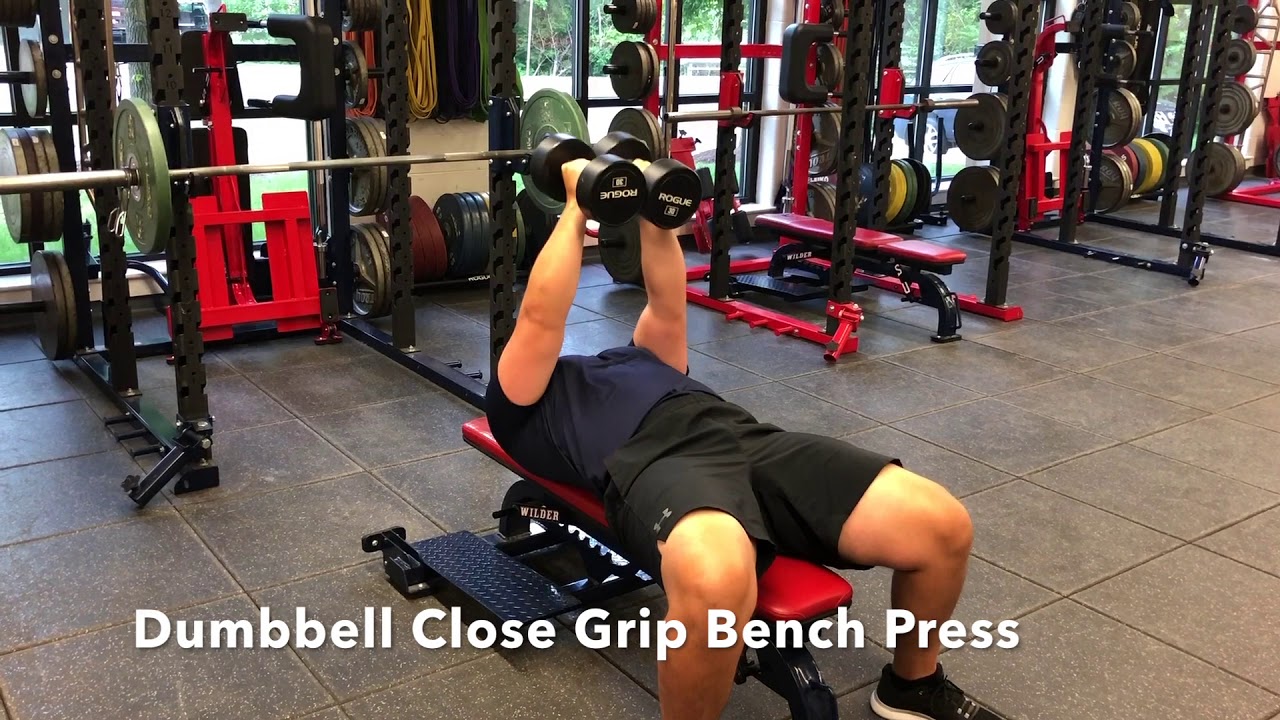 Dumbbell Close Grip Bench Press - YouTube