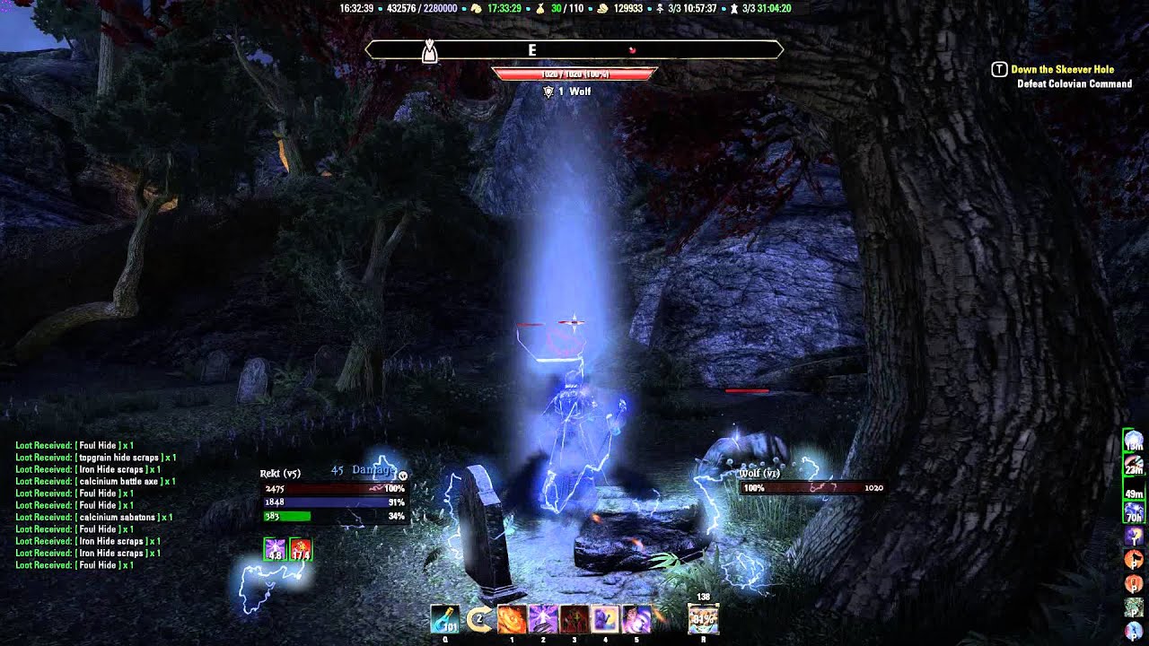 ESO Sorcerer VR AoE grinding - YouTube