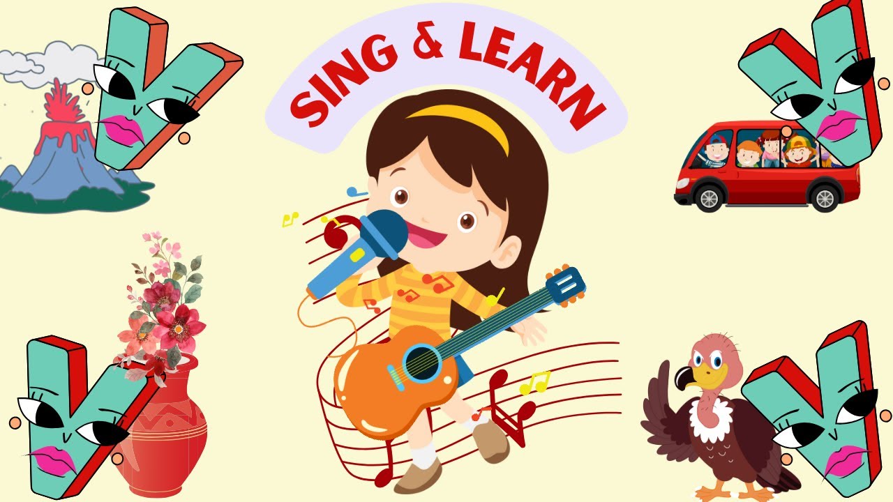Sing and learn letter V its basic vocabulary through an interesting ...