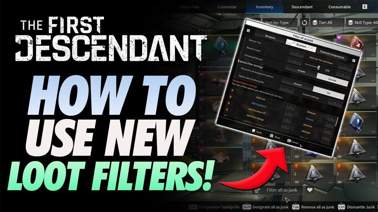 The First Descendant How to Set UPDATED LOOT FILTER ~SAVE SO MUCH TIME ...