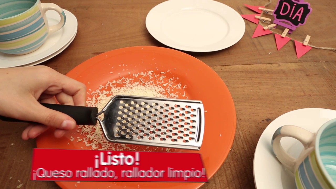 TIP DIA - ¿Cómo rallar queso sin que se quede en el rallador? (Fácil ...