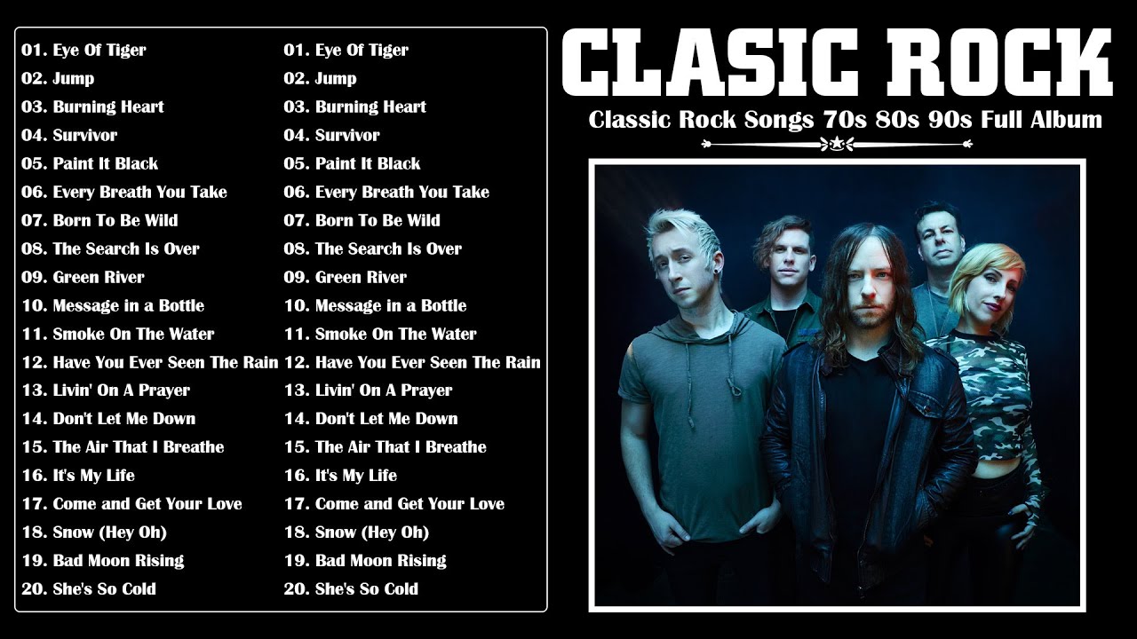 The Ultimate Classic Rock Playlist 70s 80s 90s Eye Of Tiger Burning