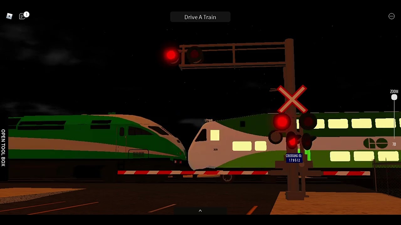 Roblox: GO transit double train in GO transit train simulator - YouTube