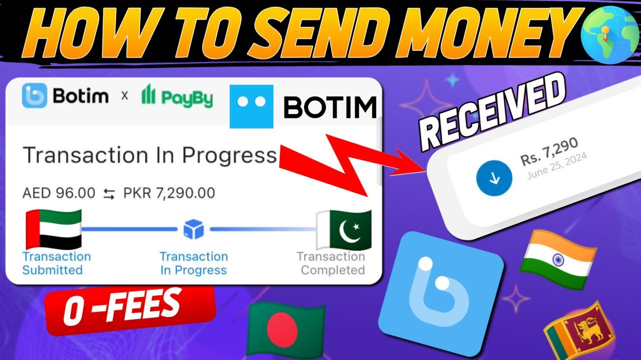 Botim international money transfer How to send money to India Pakistan ...