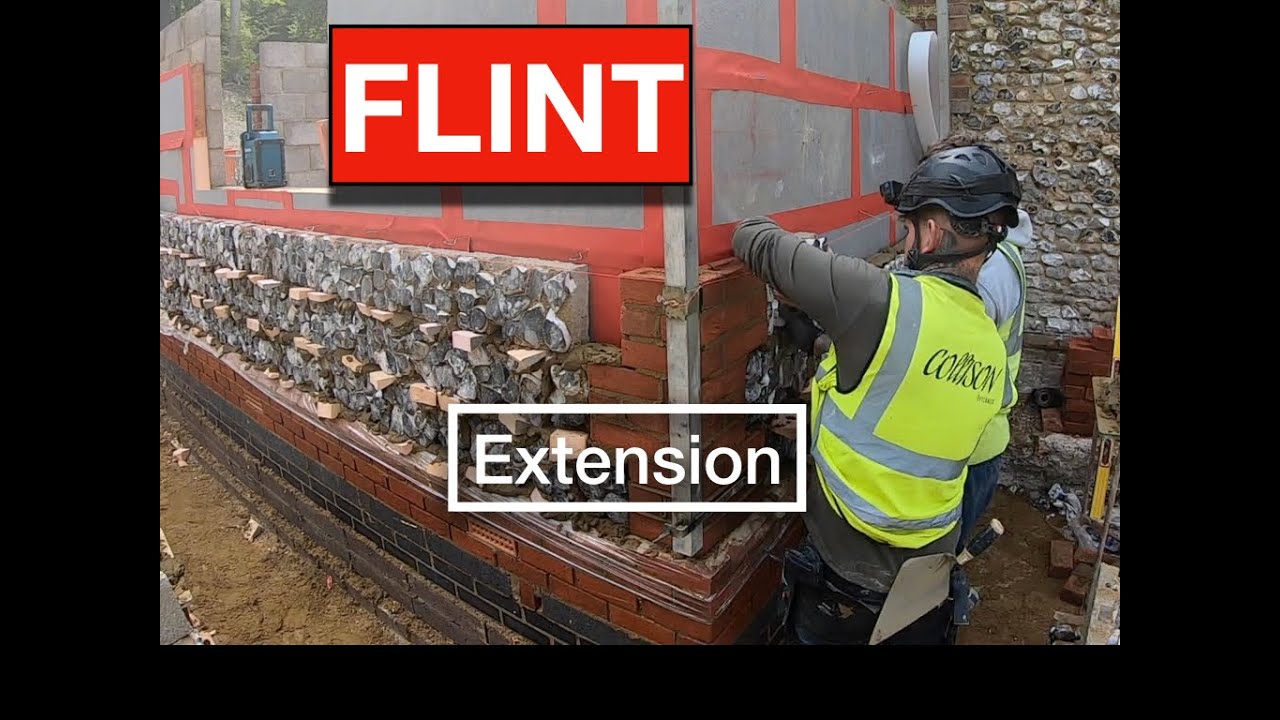 Bricklaying, NEW extension.... FLINT blockwork 🧱 - YouTube