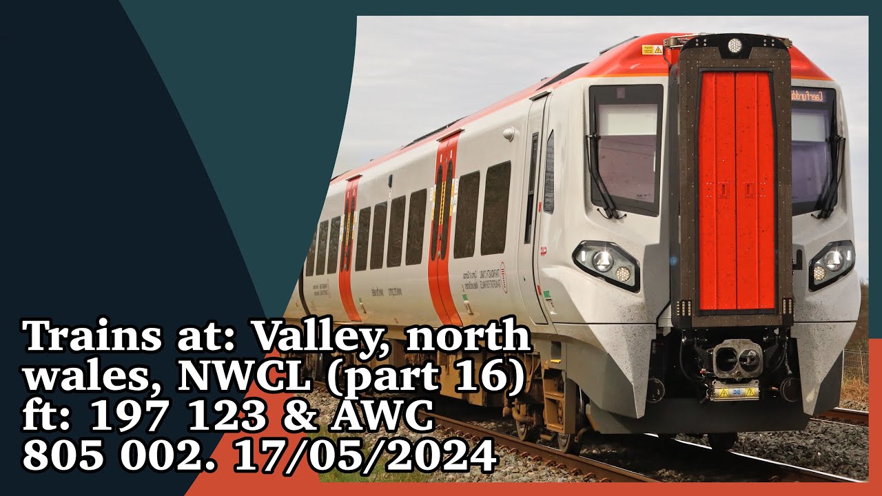 Trains at: Valley, north wales, NWCL (part 16) ft: 197 123 & AWC 805 ...