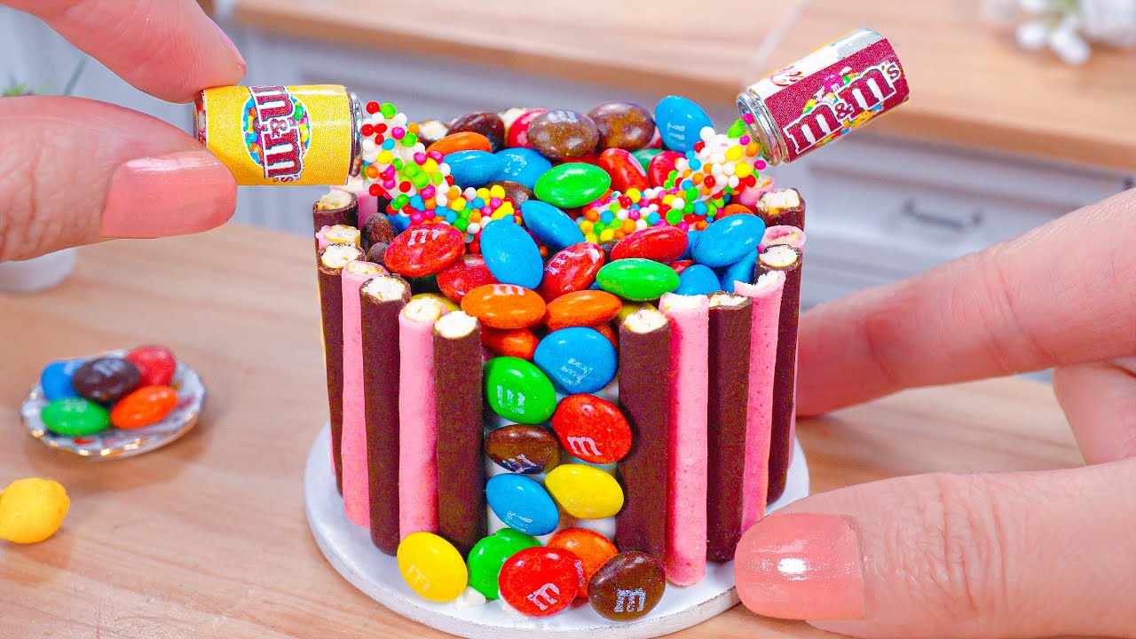 Satisfying Miniature M&M's Chocolate Cake Decorating | Best Of ...