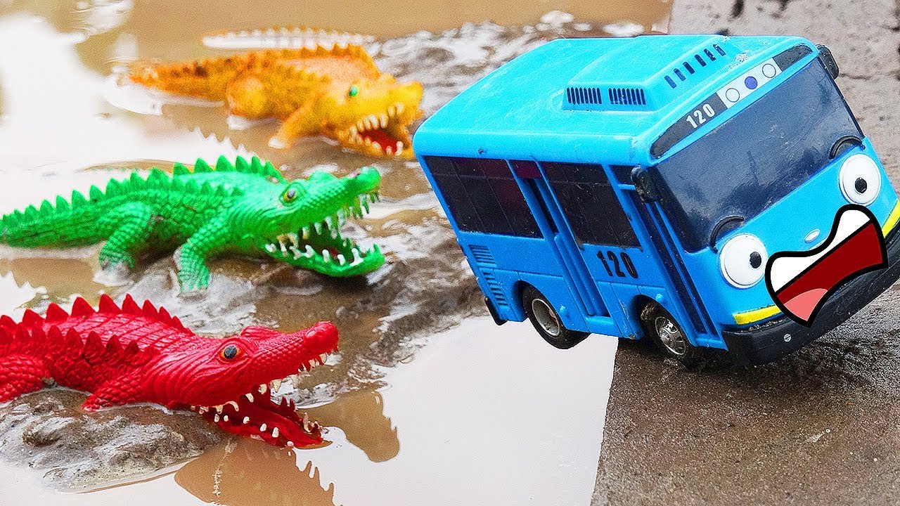 Hulk Rescue Tayo Bus From Crocodile Car Toys Video For Children | Cars ...