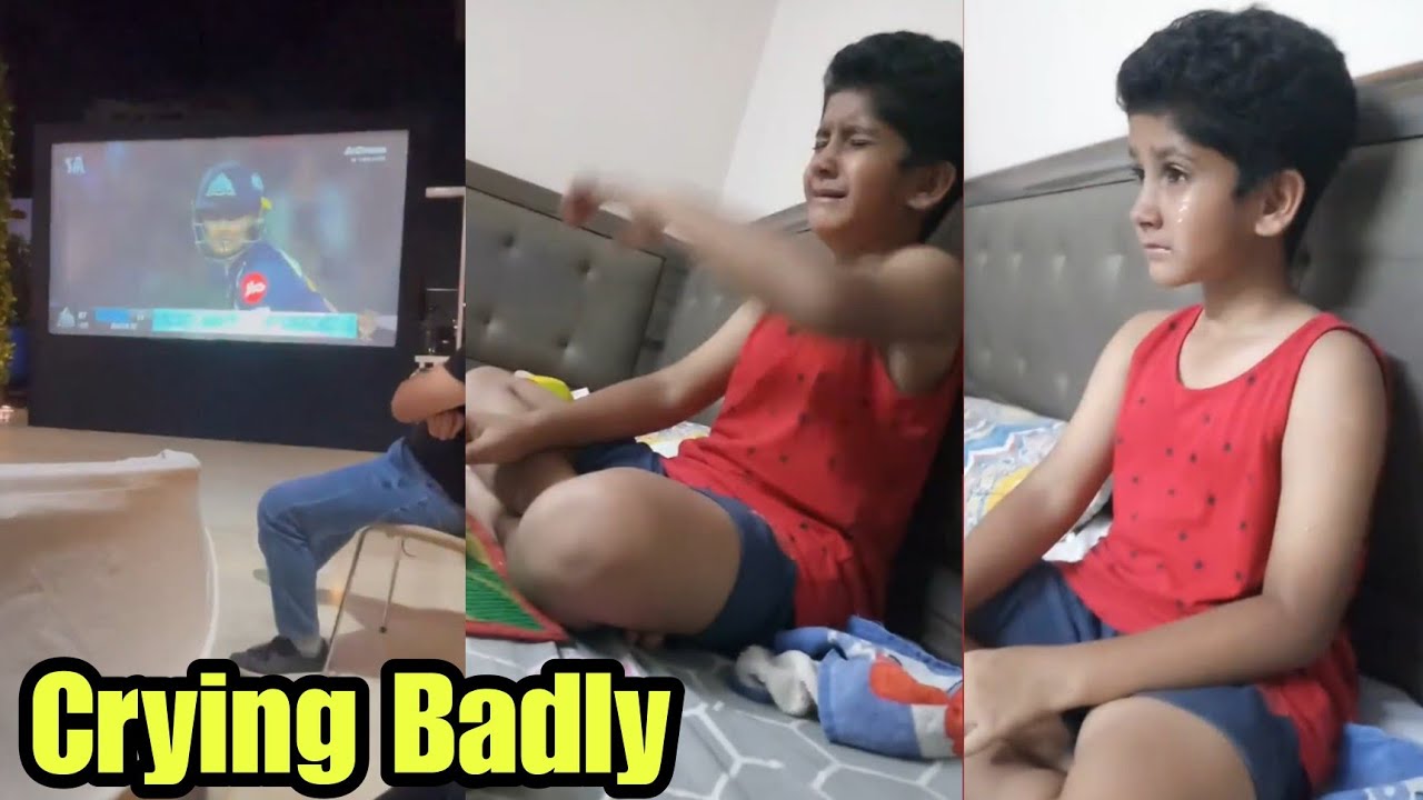 Rcb Kid Viral Video Of Crying Badly After Rcb Out Of Qualification ...