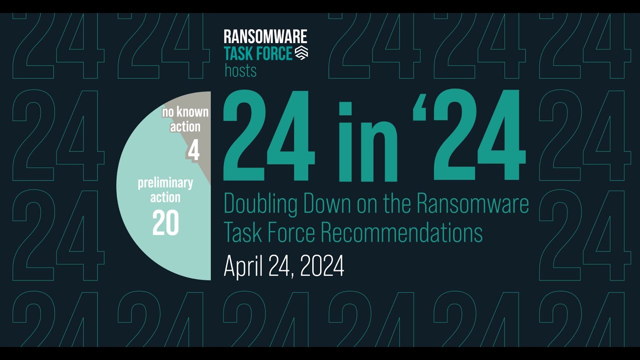 Introductory Remarks: Ari Schwartz and Philip Reiner | Ransomware Task ...