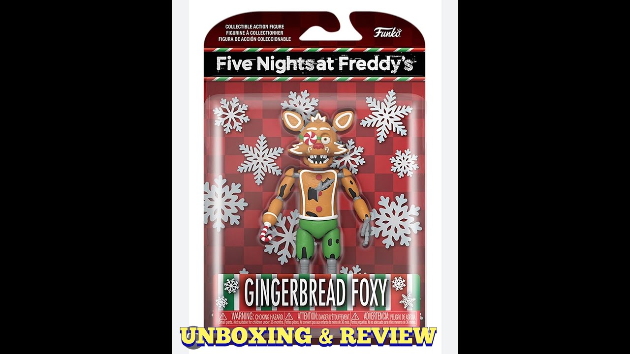 Unboxing & review gingerbread foxy figure five nights at Freddy's by ...