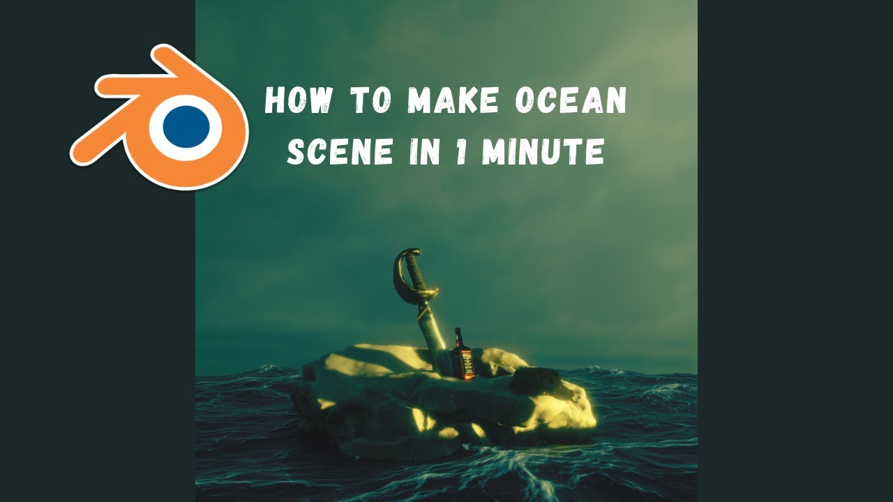 How to make a ocean scene in 1 minute with blender - YouTube