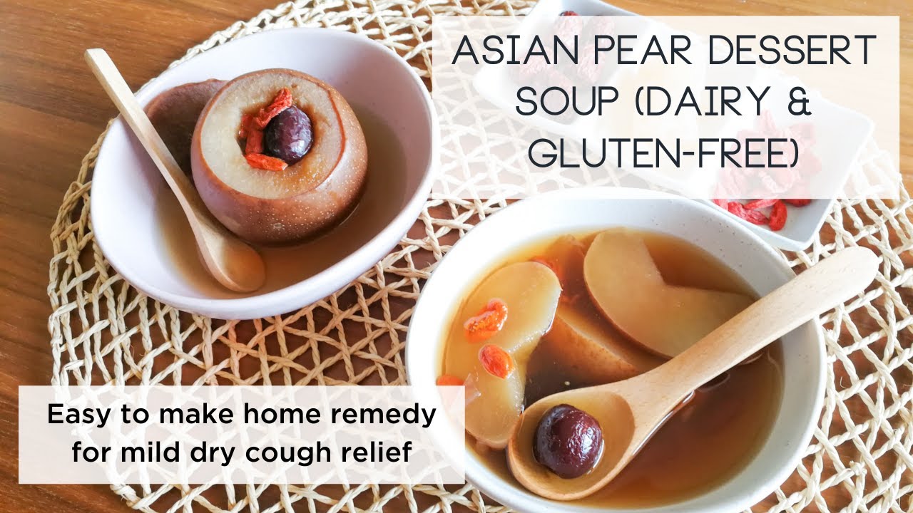 Super easy home remedy for mild dry cough - Asian Pear dessert soup ...