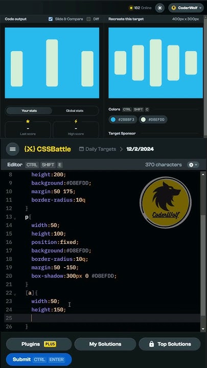 CSS Battle Solution 100% | Daily Target - 12th Feb 24 | Challenge by #cssbattle - YouTube