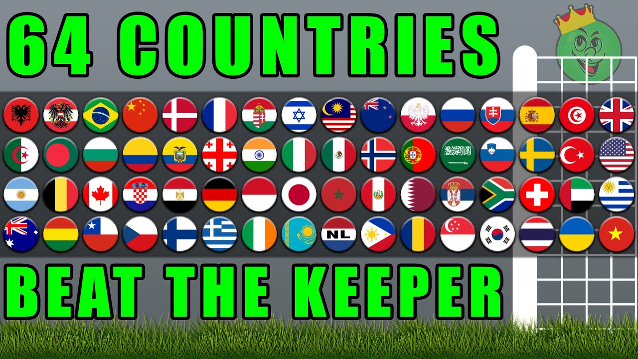 Beat the Keeper 64 Countries World Cup Tournament Ep. 8 / Marble Race ...