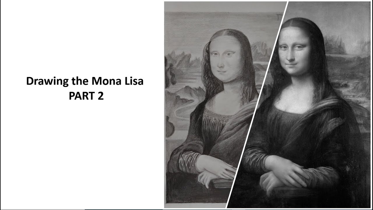 Pencil drawing process of the Mona Lisa (part 2) by Yasmin. - YouTube