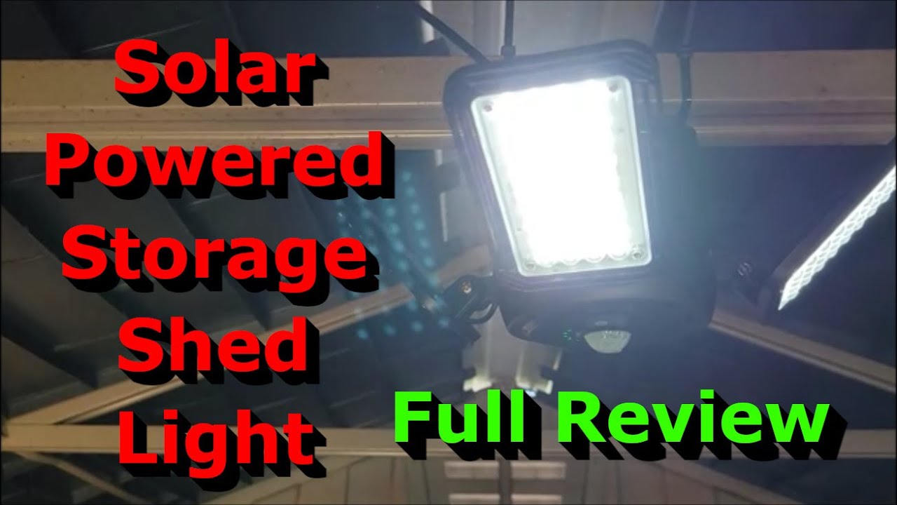 Solar Powered Motion Sensor Shed Light - Full Review - YouTube