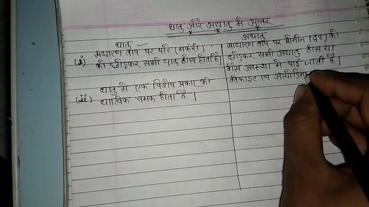 धातु और अधातु में अंतर//danton aur adhatu mein antar//metal or non ...