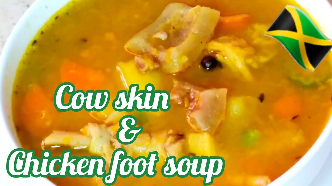 Rich Jamaican Pumpkin Soup w/Chicken Foot & Cow Skin//Beef Tripe Soup ...