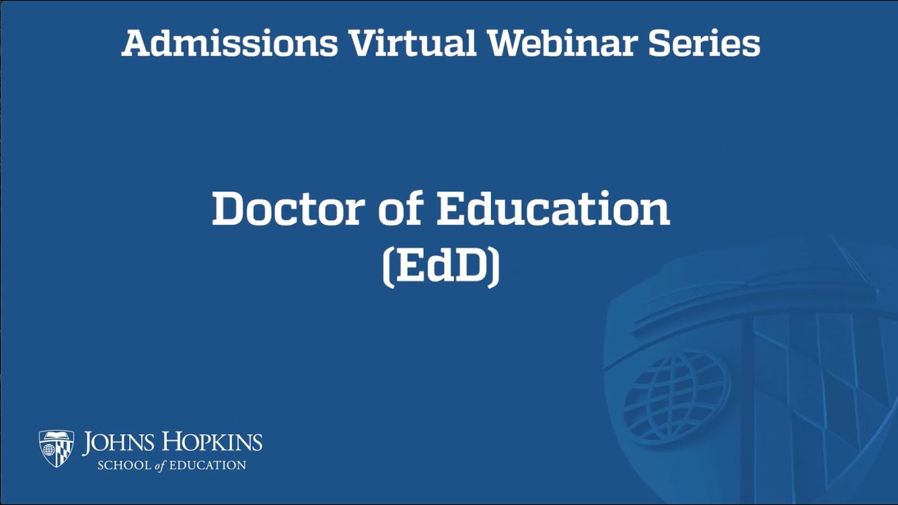 Doctor of Education (EdD) Virtual Information Session - YouTube
