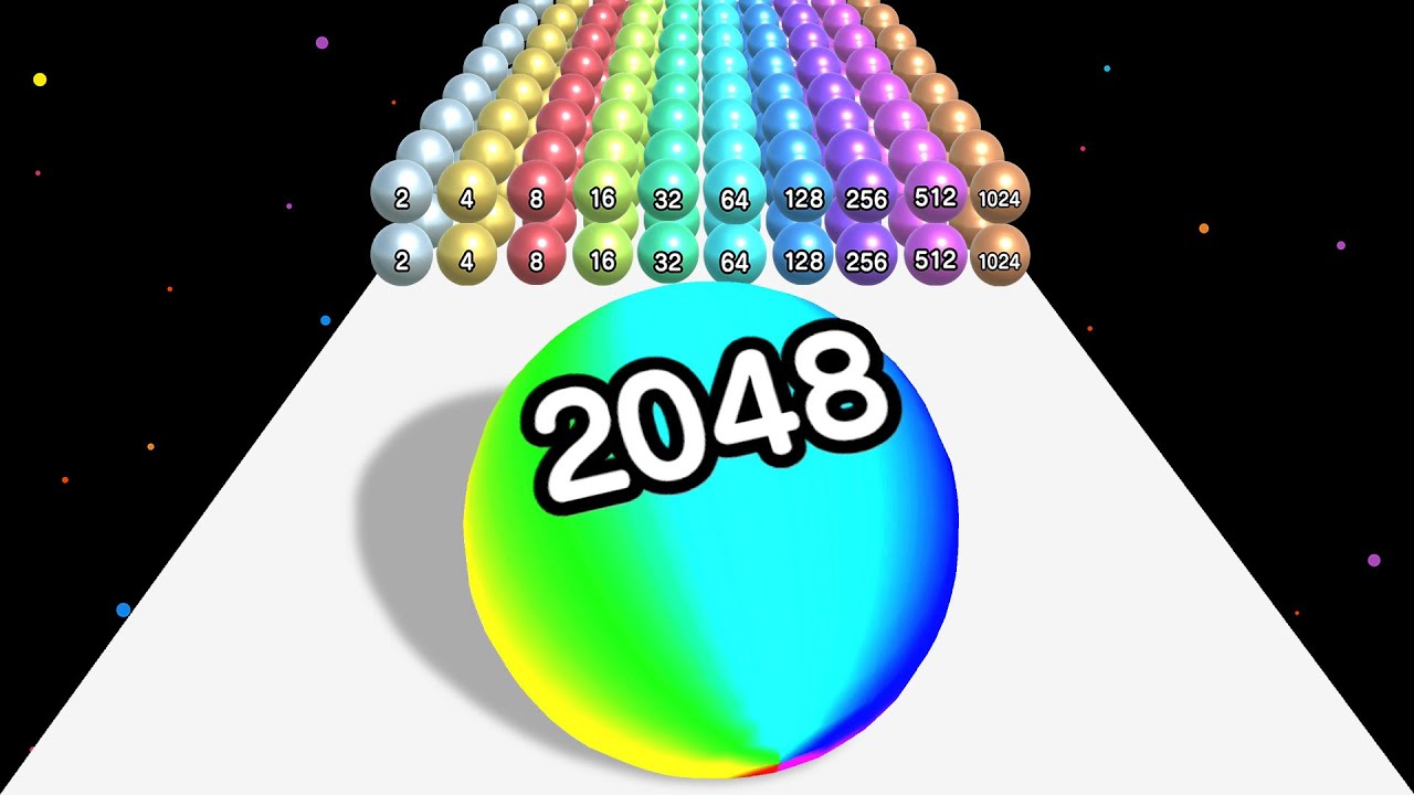BALL RUN 3D - 2048 Ball Run Game (NOOB PRO HACKER) Satisfying Games ...
