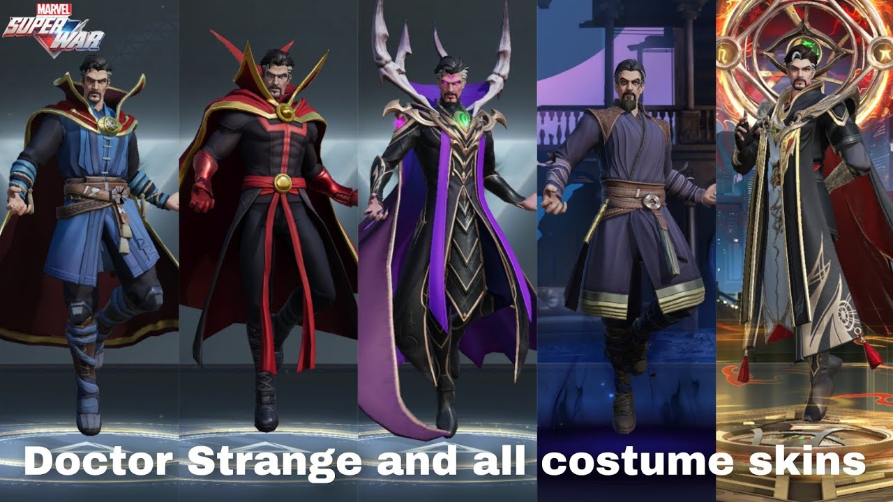 Doctor Strange all costume skins | ultra graphics | MARVEL SUPER WAR ...