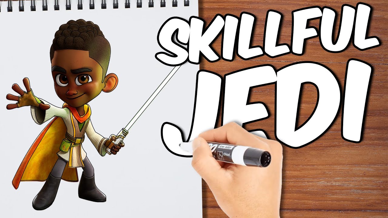 How to Draw Kai Brightstar from Disney's Young Jedi Adventures - YouTube