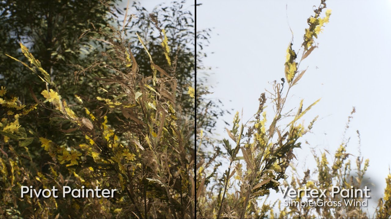 Pivot Painter / Vertex Paint Foliage | Unreal Engine 4 - YouTube