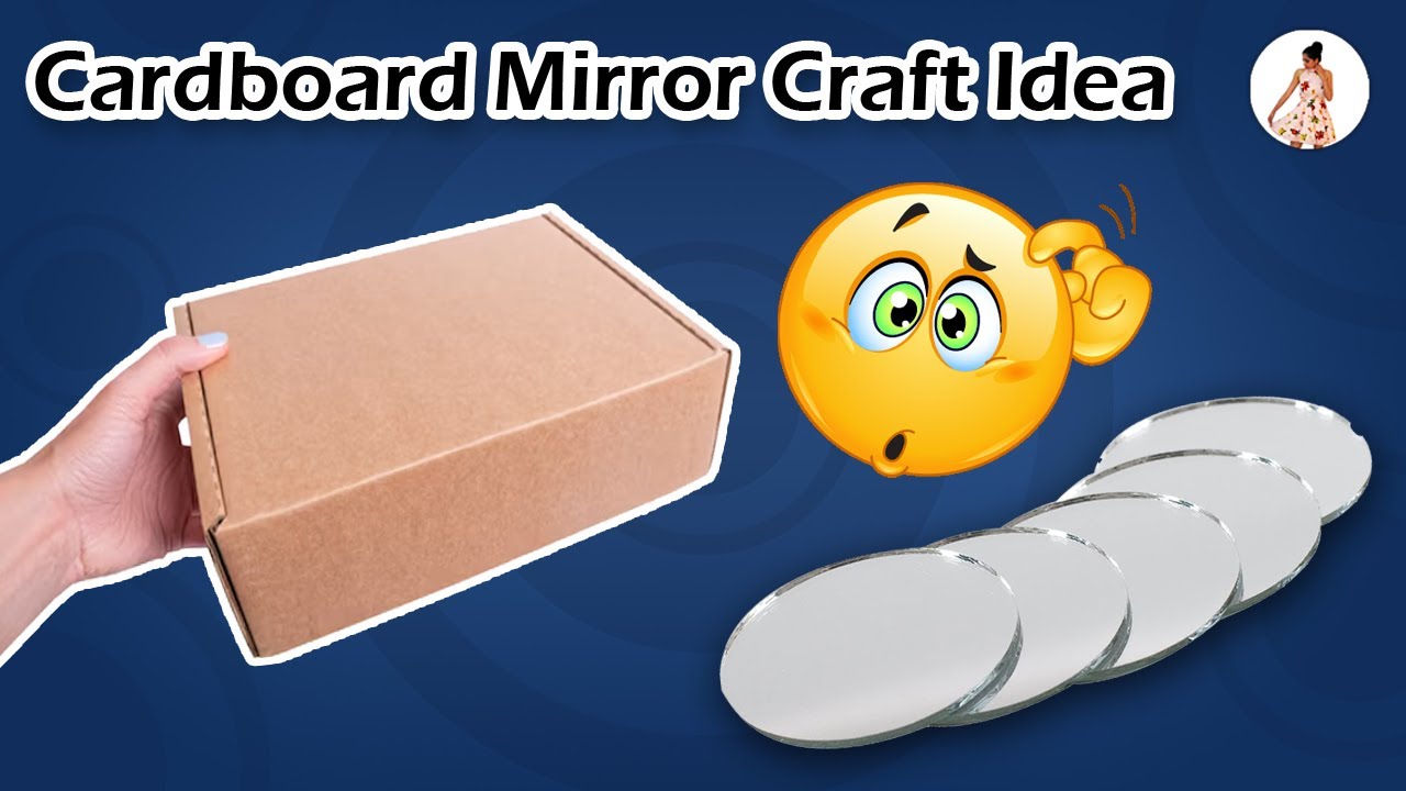 How to make a Beautiful Hand Mirror from Cardboard/Home decor DIY ...