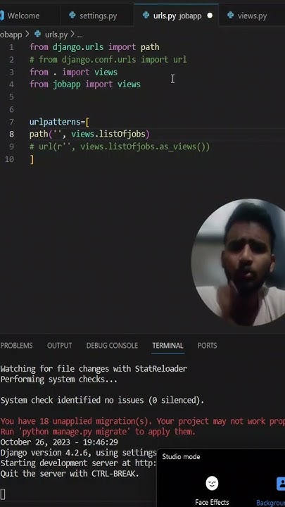 How to import Views in urls.py in django#django #viewsdjango #urlsdjango - YouTube