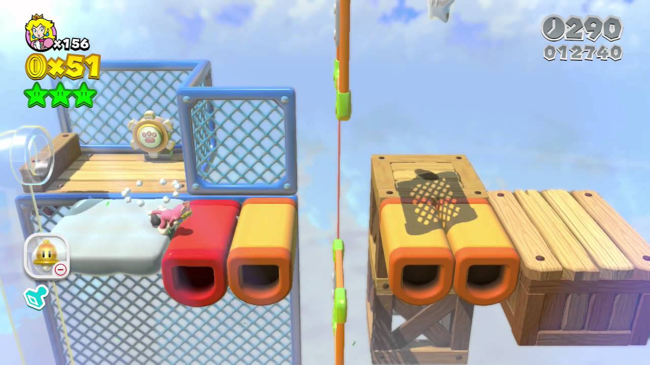Super Mario 3D World: World 3-2 - Chain-Link Charge (Peach) - YouTube