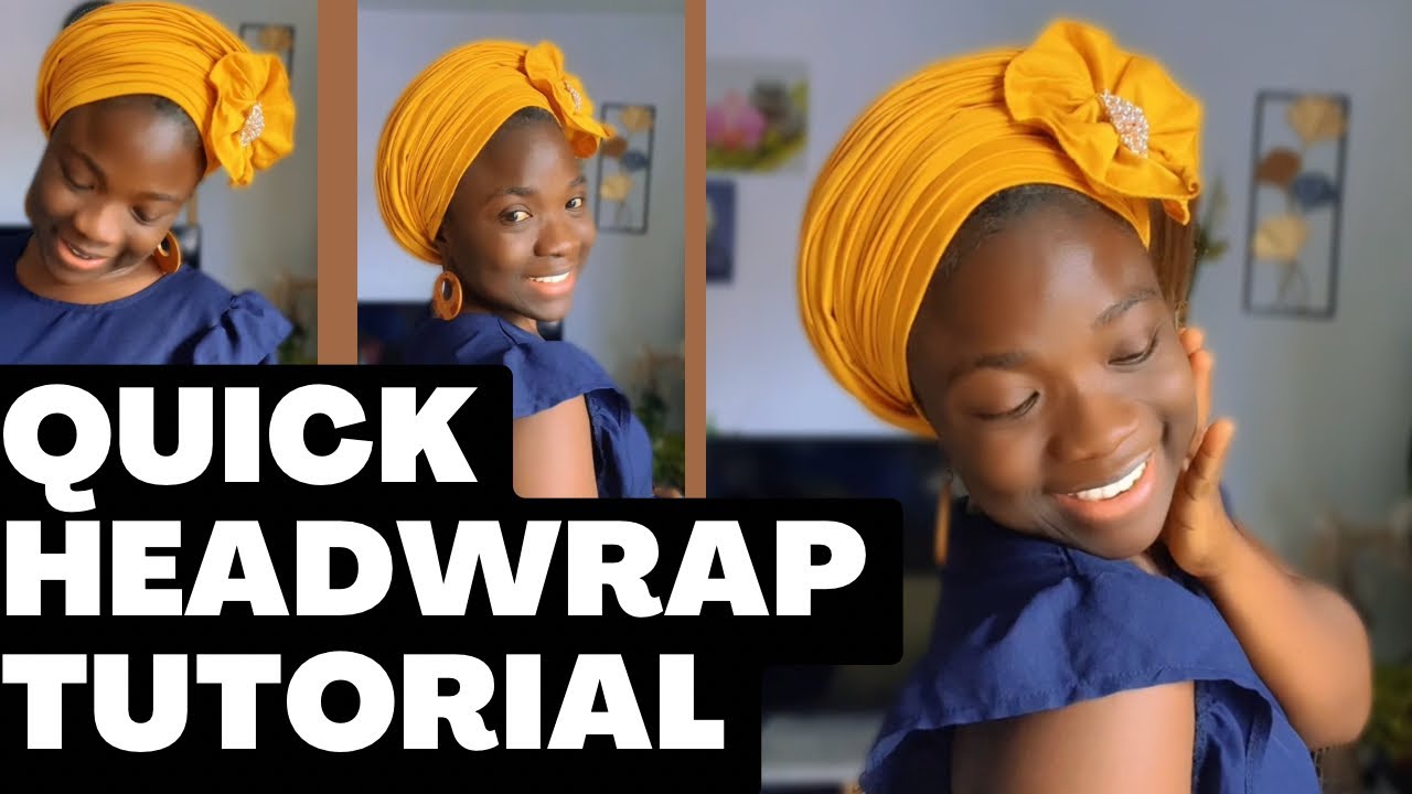 Quick And Simple Headwrap Tutorial - YouTube