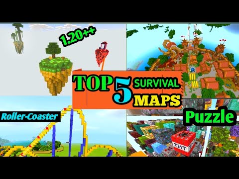 TOP 5 BEST SURVIVAL MAPS FOR MINECRAFT MCPE || BEST MAPS FOR MINECRAFT ...