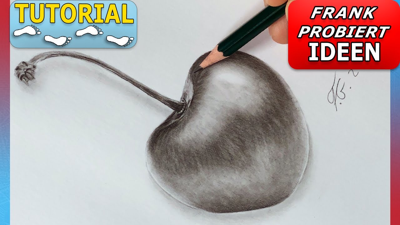 Kirsche zeichnen einfach mit Bleistiften - Tutorial mit Schritt für ...