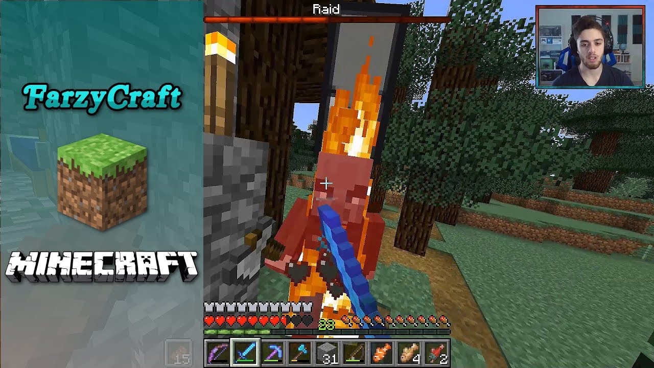 Battling My First Raid! - #116 - FarzyCraft - YouTube