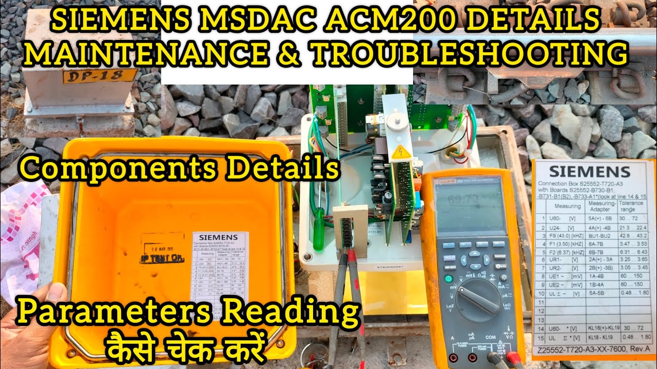 SIEMENS MSDAC AZ S 350U PARAMETERS MAINTENANCE & TROUBLESHOOTING CHECK ...